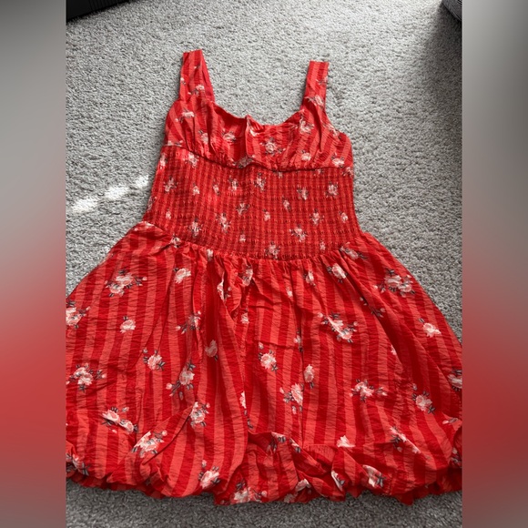 Anthropologie | Dresses | Anthropologie Red Bubble Dress | Poshmark